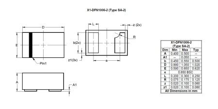 X1 DFN1006 2 Type SA 2